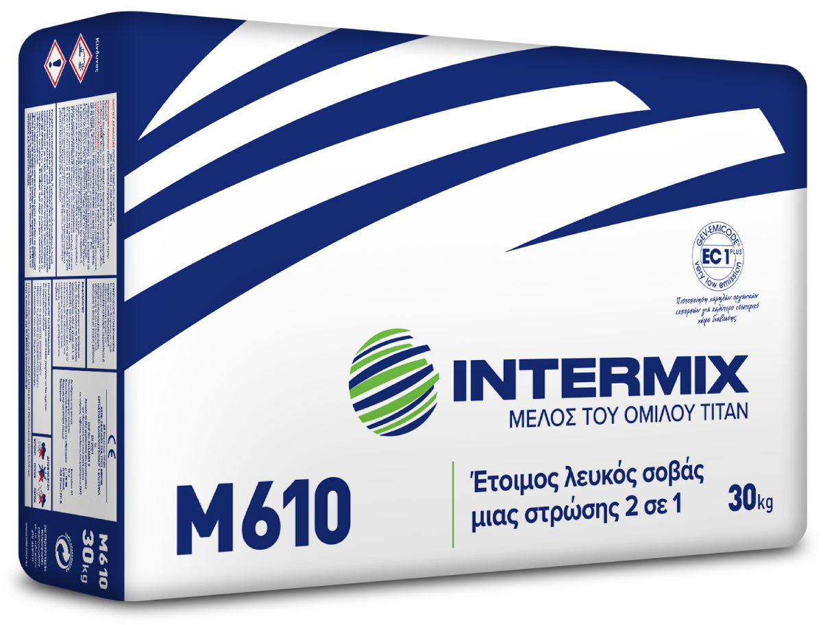 Μ610 - ΛΕΥΚΟΣ ΕΤΟΙΜΟΣ ΤΣΙΜΕΝΤΟΕΙΔΗΣ ΣΟΒΑΣ ΜΙΑΣ ΣΤΡΩΣΗΣ (2 σε 1) - Intermix